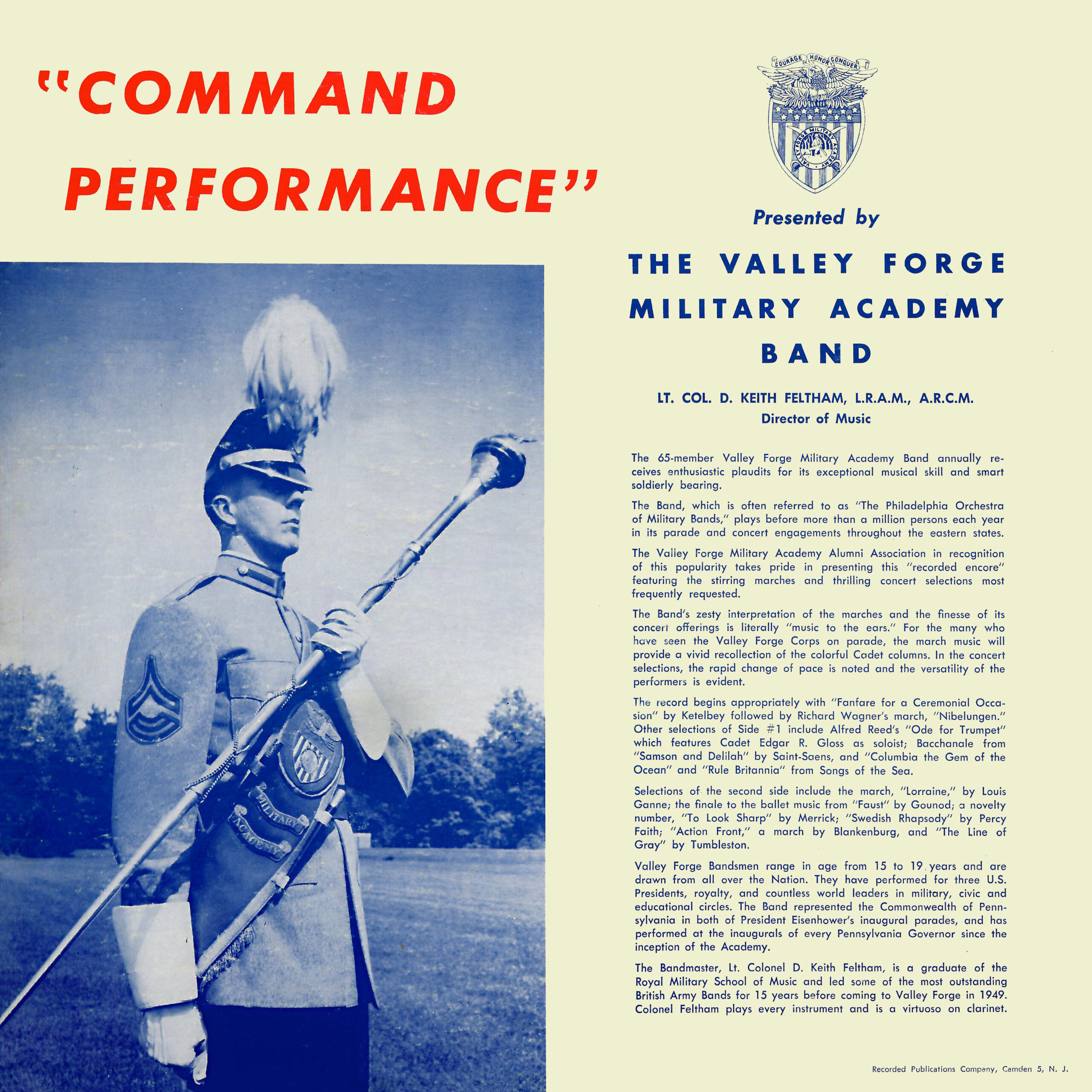 Record Album – “Command Performance” – Band Sir!